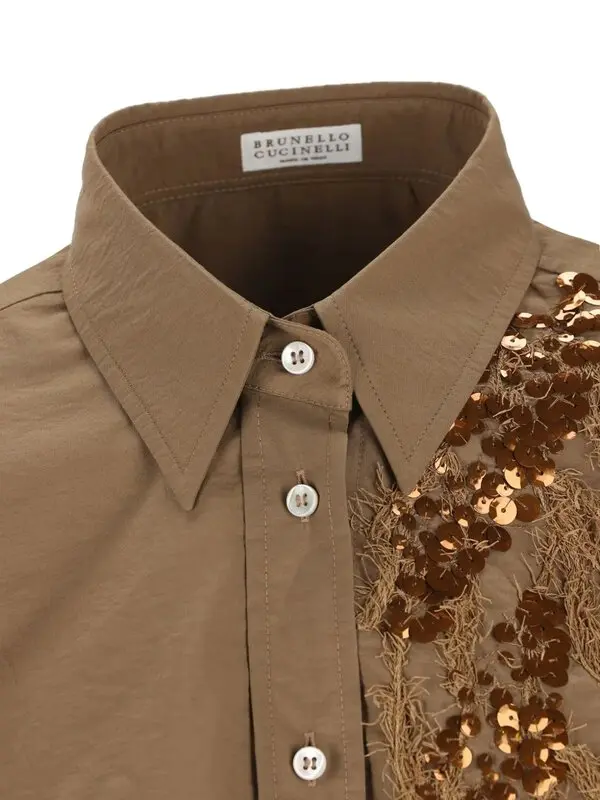 Brunello Cucinelli Embellished Button-down Blouse