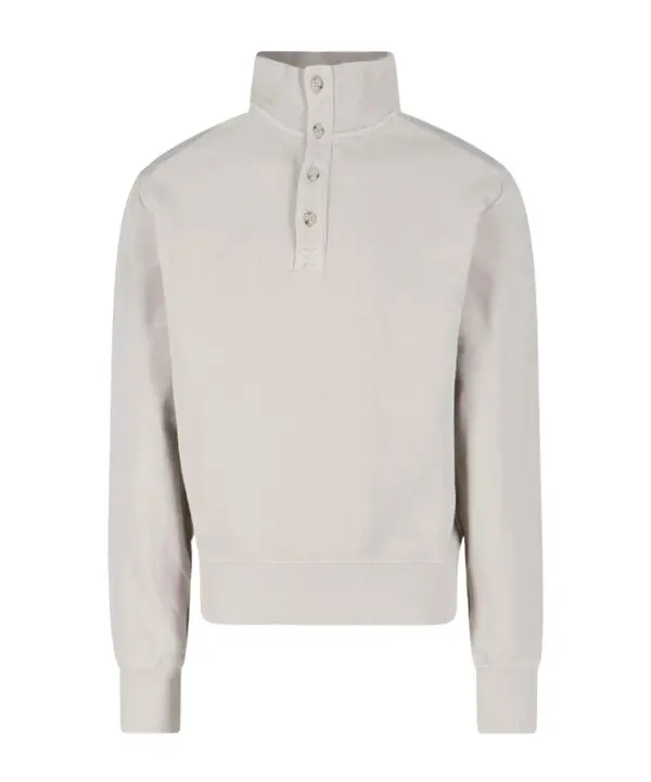 ENTIRE STUDIOS Buttoned Stand-collar Sweater - No