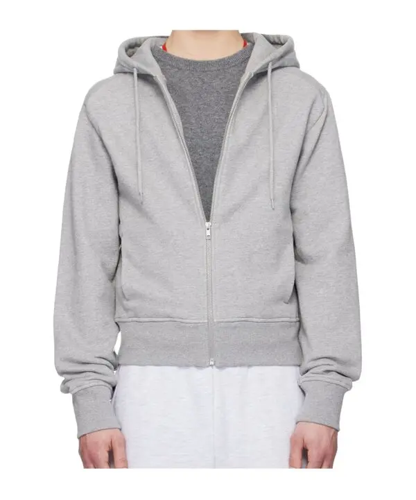 ENTIRE STUDIOS Slim Zip-up Hoodie - Gray Hemp