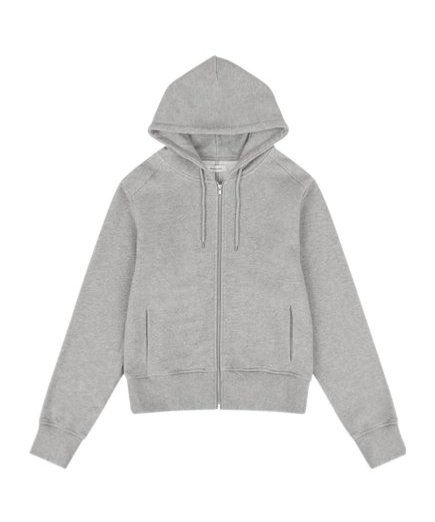 ENTIRE STUDIOS Slim Zip-up Hoodie - Heather Grey