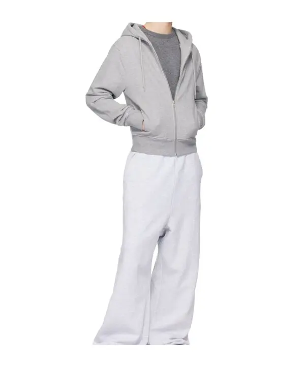 ENTIRE STUDIOS Slim Zip-up Hoodie - Heather Grey
