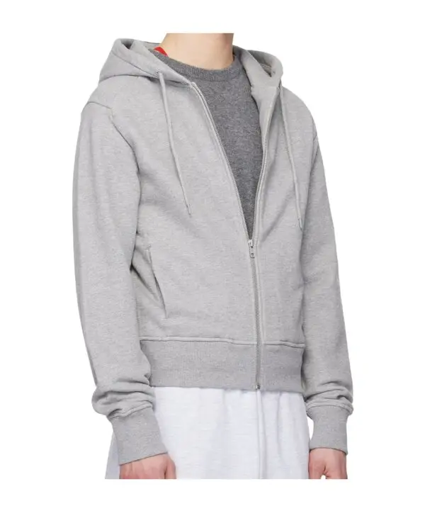 ENTIRE STUDIOS Slim Zip-up Hoodie - Heather Grey