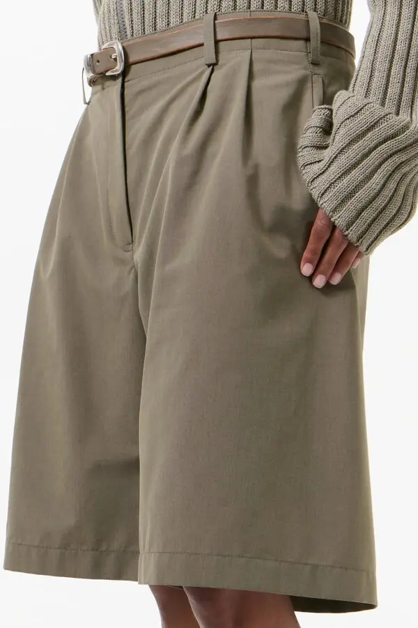 Our Legacy Ponte Pleated Shorts - Gray