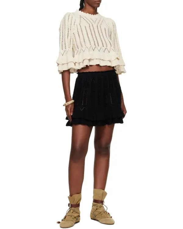 Isabel Marant Étoile Nelles Knit Mini Skirt - Black