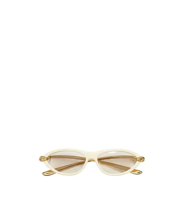 Bottega Veneta Knot Cat Eye Sunglasses - Beige/grey