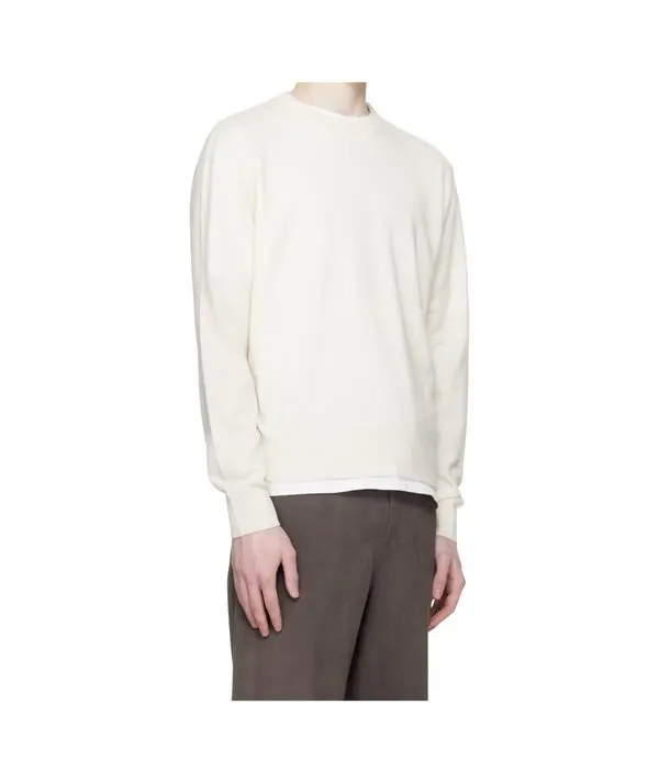ENTIRE STUDIOS White Knit Crewneck Sweater - Bone