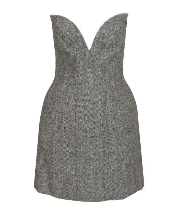 SELF-PORTRAIT Plunging Off-shoulder Mini Dress