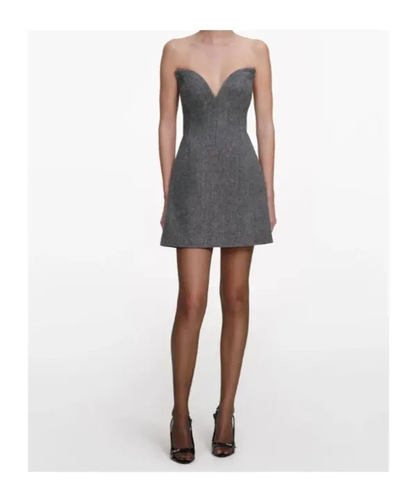 SELF-PORTRAIT Plunging Off-shoulder Mini Dress