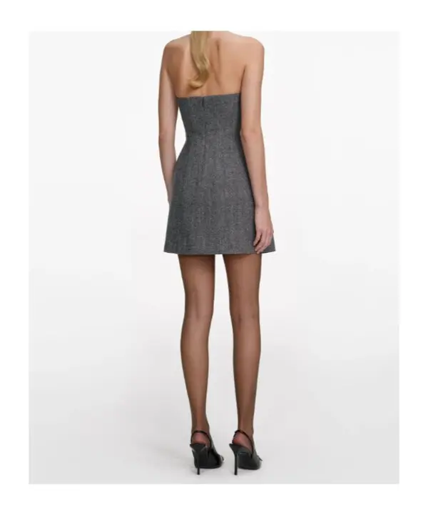 SELF-PORTRAIT Plunging Off-shoulder Mini Dress