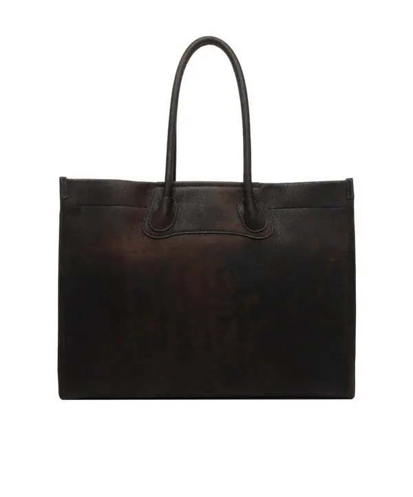 VIVIENNE WESTWOOD Orb Plaque Tote Bag - Dark Brown