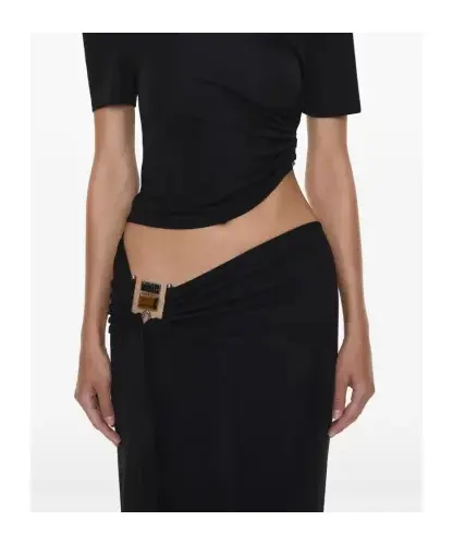Christopher Esber Bezel Quartz Cascade Skirt - Black