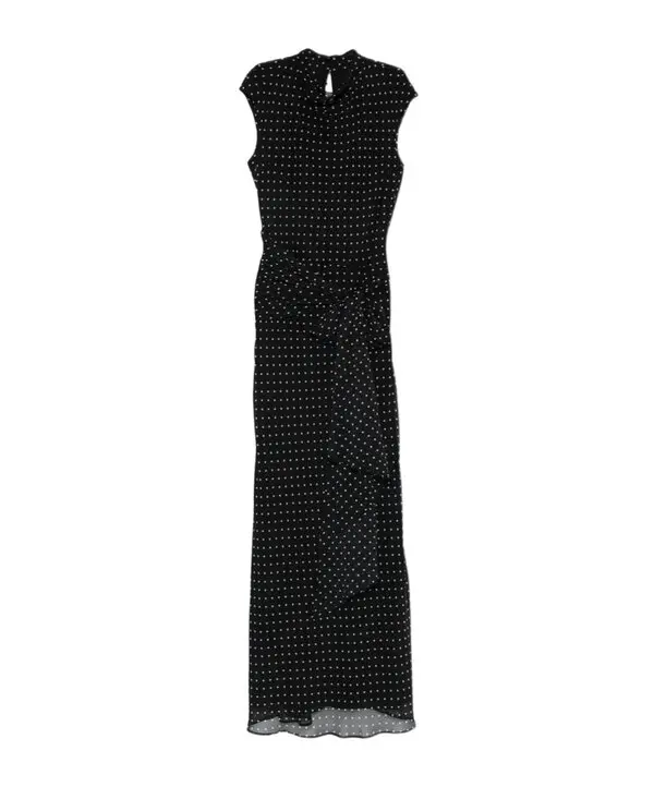 ROTATE BY BIRGER CHRISTENSEN Sleeveless Polka Dot Maxi Dress