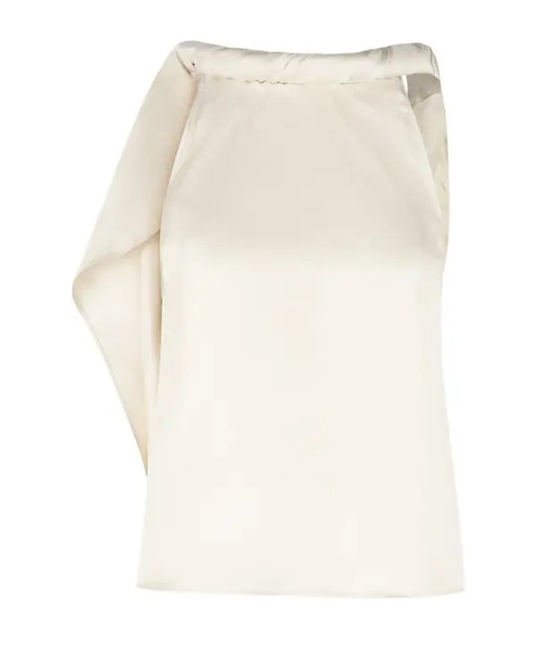 Loulou De Saison Twisted-collar Sleeveless Blouse - White