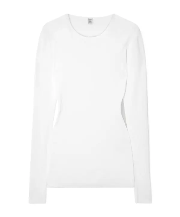 TOTEME Long-sleeved Crewneck T-shirt - White