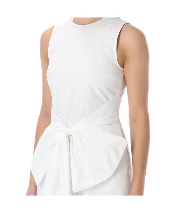 ROTATE BY BIRGER CHRISTENSEN Sleeveless Bow Dress - White