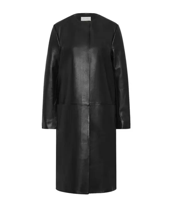 ST. AGNI Magnetic Snap Leather Jacket