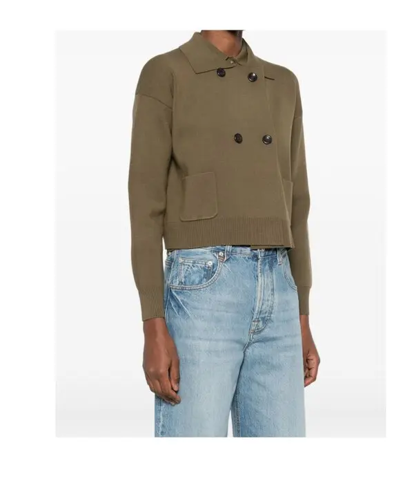 Max Mara Double-breasted Long Sleeve Jacket - Brown