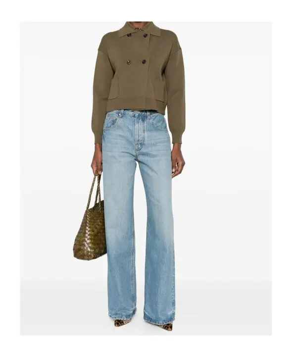 Max Mara Double-breasted Long Sleeve Jacket - Brown