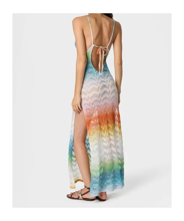 Missoni Shaded Lamé Long Cover-up Dress - White