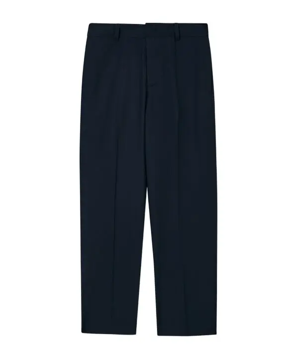 Emporio Armani Tailored Belted Casual Pants - Navy Blue