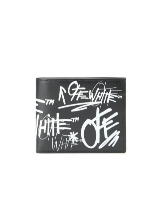 Off-White Diagonal Tape Bifoldwallet - Black