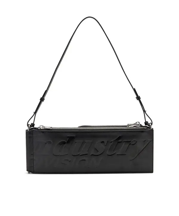 DIESEL® Logo Embossed Shoulder Bag - Black