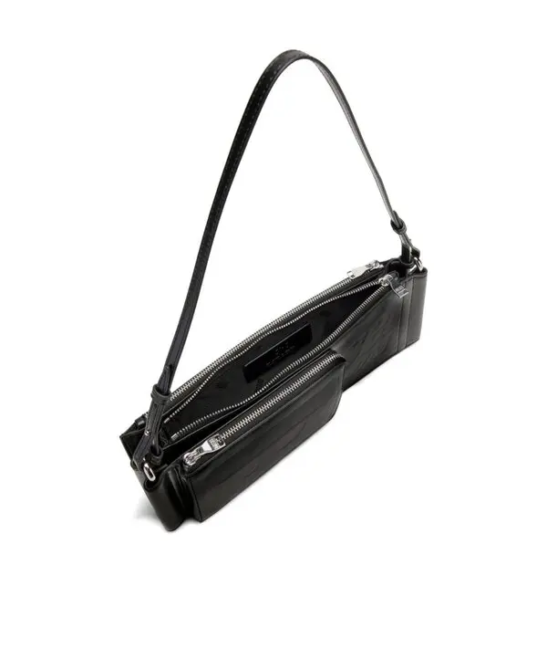 DIESEL® Logo Embossed Shoulder Bag - Black