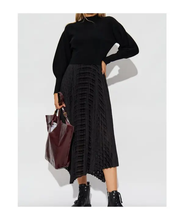 ALLSAINTS Sinead Pleated Midi Dress