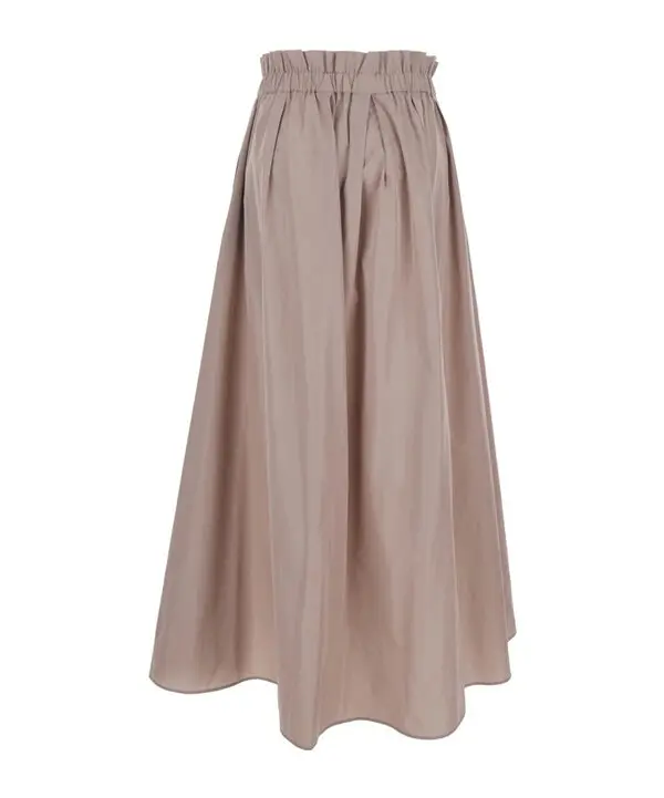Herno A-line Midi Skirt With Elasticated Waistband - Nude