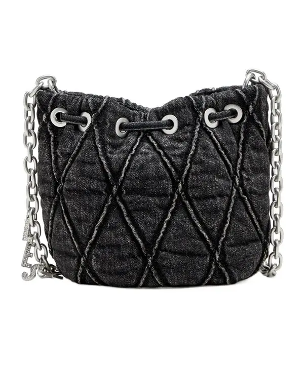 DIESEL® Small Charm-d Quilted Chain Bucket Bag