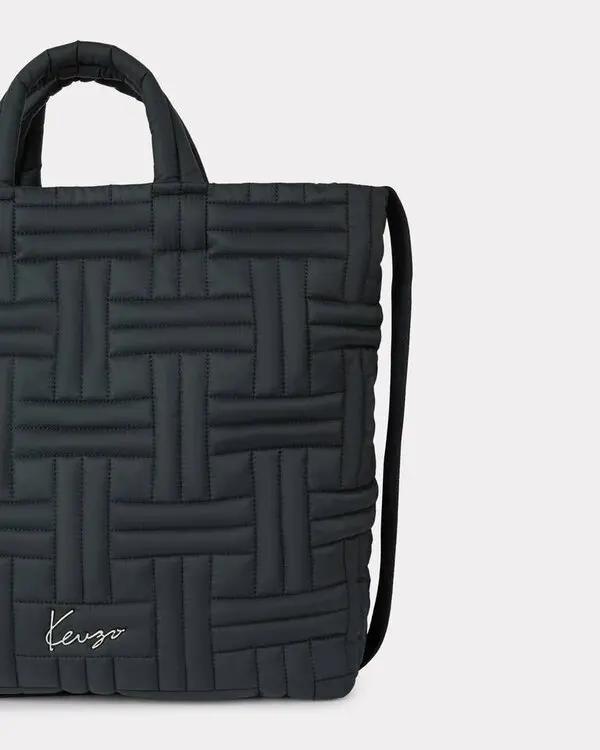 Kenzo Quilted Top-handle Tote Bag