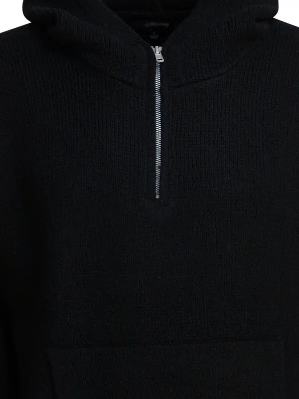 StÜssy Quarter Zip Knit Hoodie