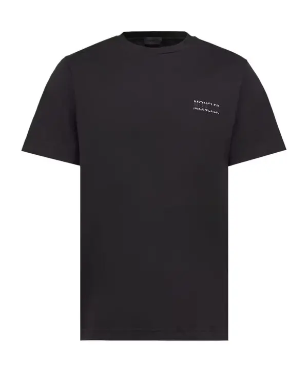 Moncler Logo Print T-shirt - Black