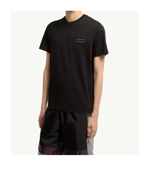 Moncler Logo Print T-shirt - Black