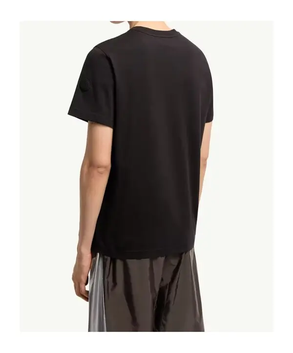 Moncler Logo Print T-shirt - Black