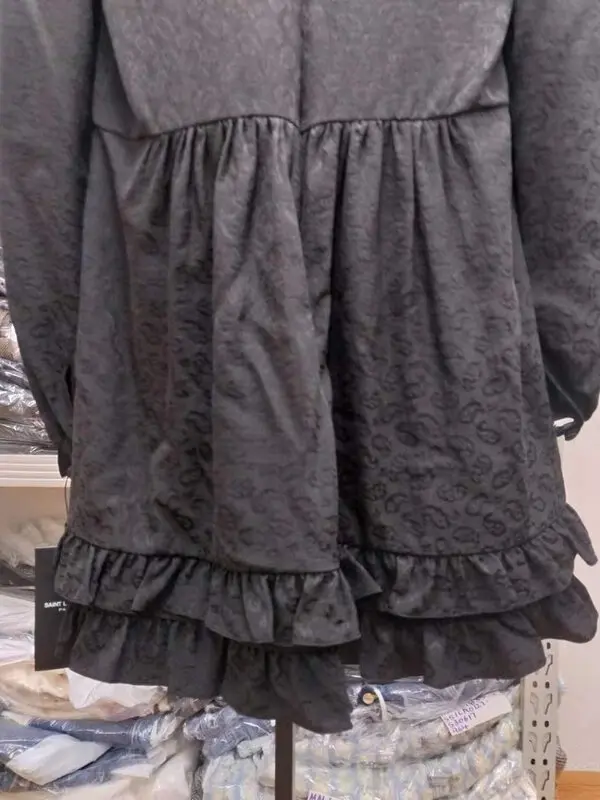 Saint Laurent Long-sleeved Ruffled Dress