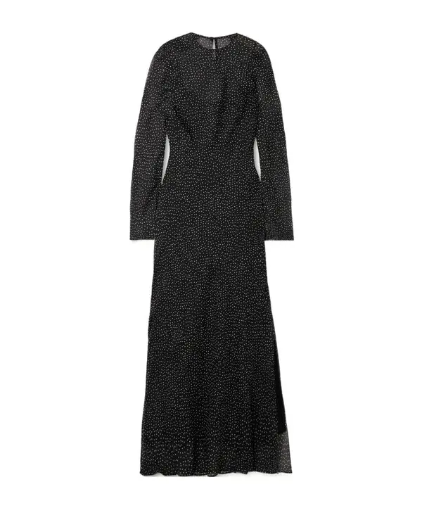 SIR. Lisander Layered Polka-dot Silk-chiffon Maxi Dress
