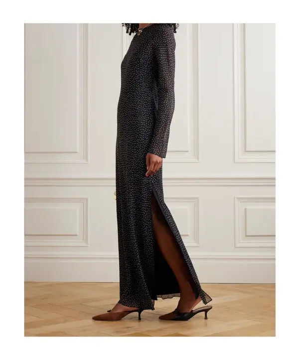SIR. Lisander Layered Polka-dot Silk-chiffon Maxi Dress