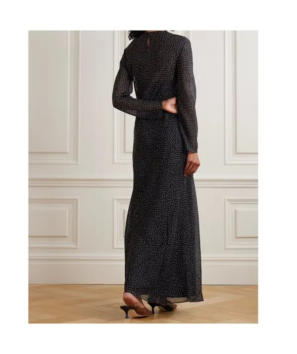 SIR. Lisander Layered Polka-dot Silk-chiffon Maxi Dress