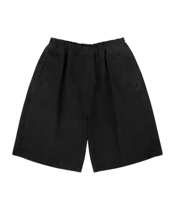 ENTIRE STUDIOS Elastic-waist Wide-leg Shorts - Black