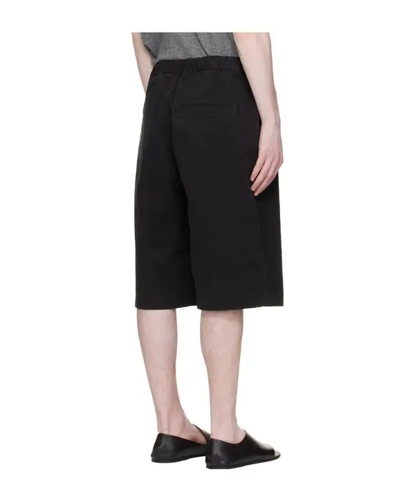 ENTIRE STUDIOS Elastic-waist Wide-leg Shorts - Black
