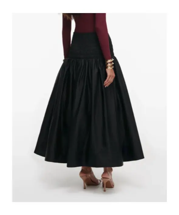 SELF-PORTRAIT Shirred-panel Maxi Skirt