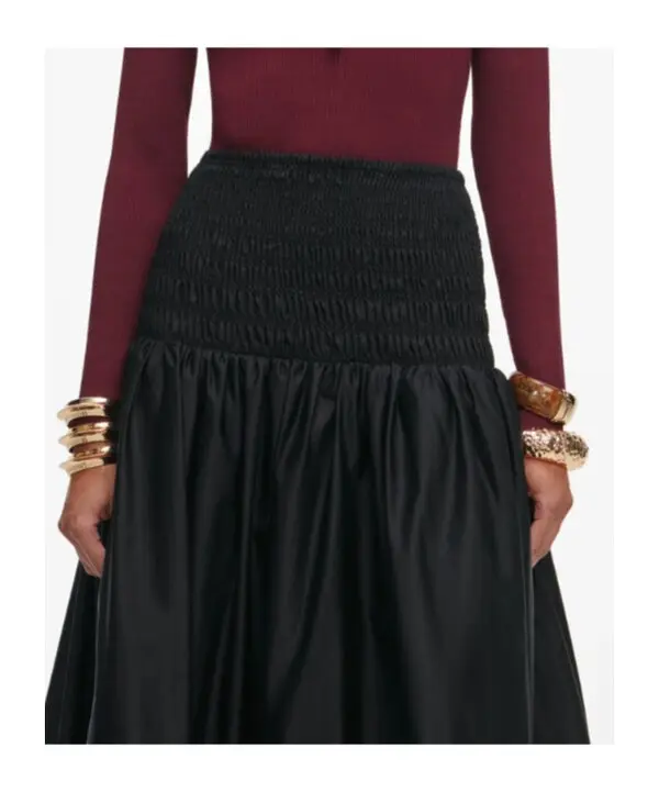 SELF-PORTRAIT Shirred-panel Maxi Skirt