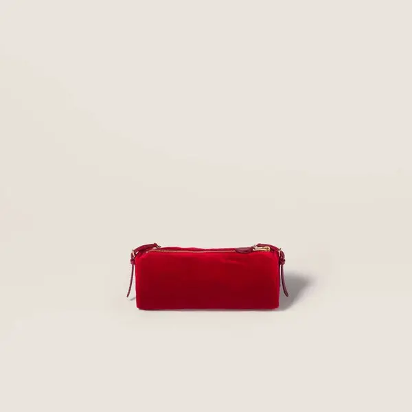 Miu Miu Velvet Pochette With Chain Strap