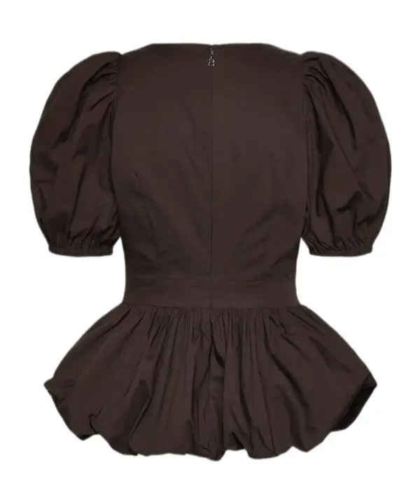 ROTATE BY BIRGER CHRISTENSEN Puff Sleeve Bow Detailed Bubble Top