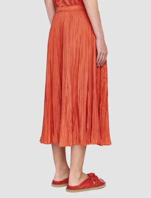 JOSEPH Sully Pleated Silk-habotai Midi Skirt - No