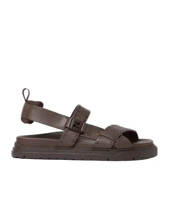 Fendi Macro Selleria Ankle-strap Sandals - Black