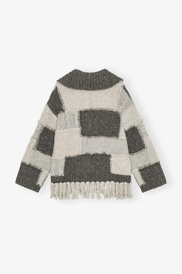 GANNI Patchwork Fringe Jumper
