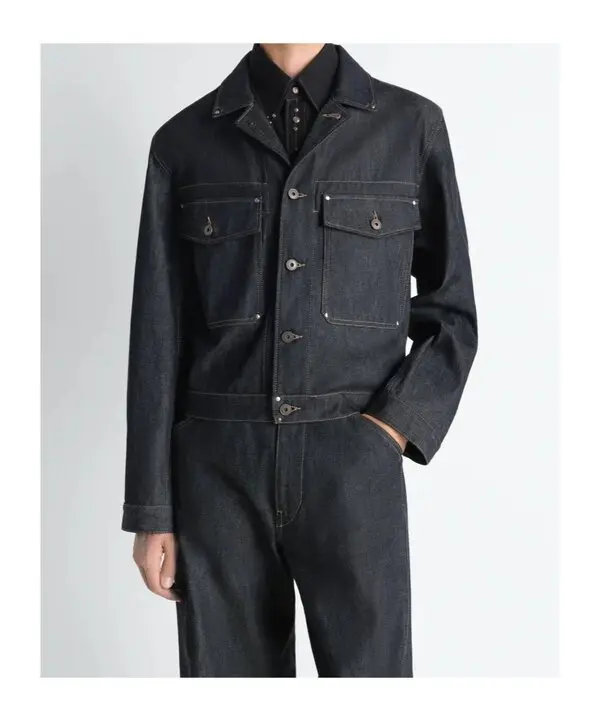 LEMAIRE Trucker Jacket In Denim - Slate