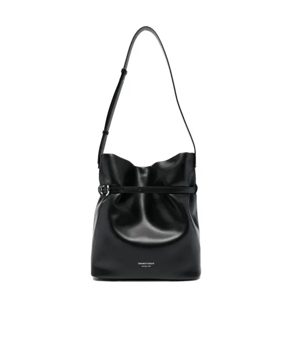 Emporio Armani Belted Hobo Shoulder Bag - Black